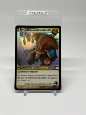 Rimblat Earthshatter FOIL World of Warcraft TCG CCG Icecrown WOW Card ...