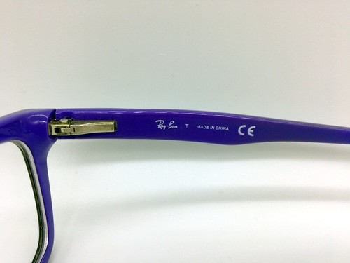 Ray-Ban Eyeglass Frames 5289 50-17 135mm Black Purple Logo Sides ...
