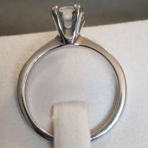 Vintage Avon Sterling Silver Cubic Zirconia Solitaire Engagement Ring ...