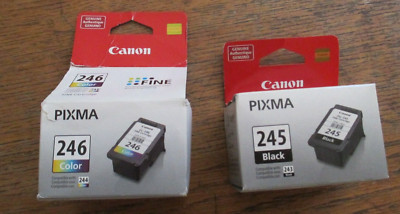Lot of 2 = GENUINE CANON 245 Black + 264 Color INK CARTRIDGES | eBay
