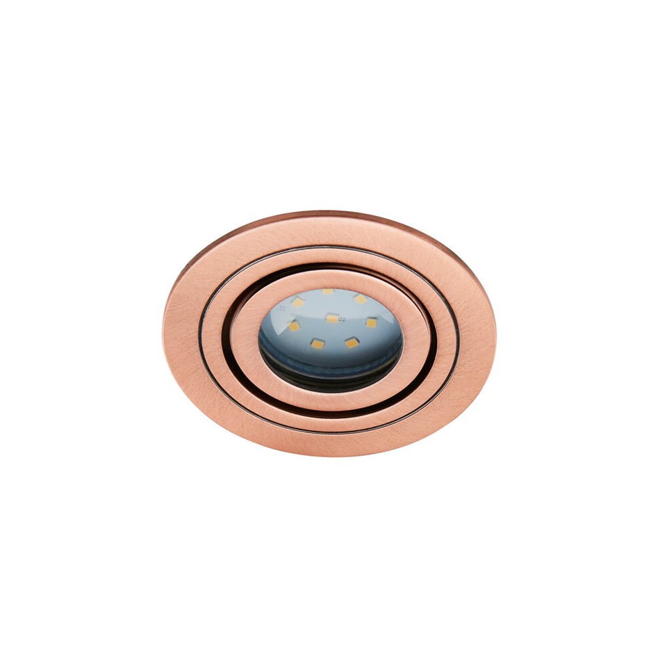 Litecraft Recessed Downlights IP65 Rated Tiltable Spotlights in Copper ...