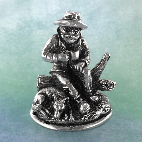 Swagman Sitting Figurine Australian Made Gift Souvenir Ornament Statue ...