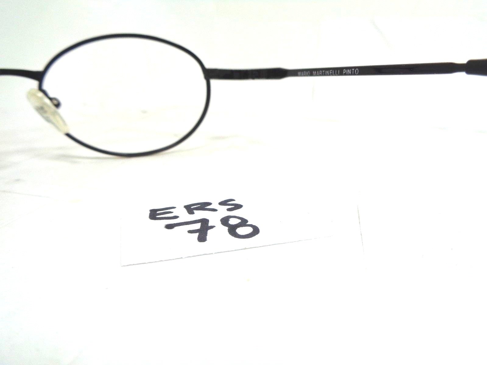 MARIO MARTINELLI Eyeglass Pinto Brass Black Round Used (ERS-78) | eBay