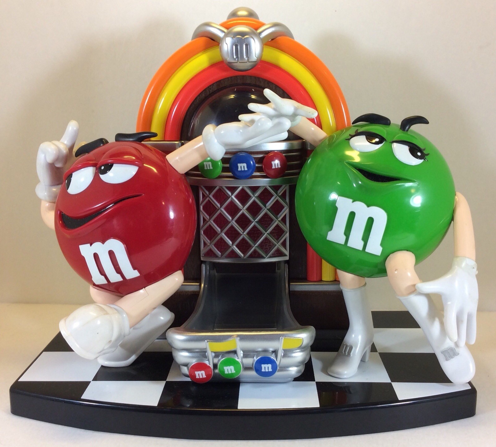 M&M Candy Dispenser Juke Box With Red And Green Dancing | eBay