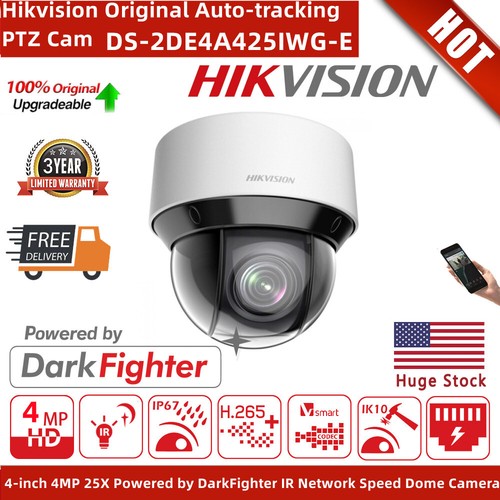 Hikvision 4MP 25x PTZ Camera Auto Tracking AcuSense DarkFighter DS ...