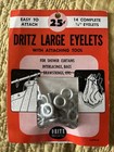 DRITZ 14 Complete 1/4" Large Eyelets with Attaching Tool #C659N25 1953 ...
