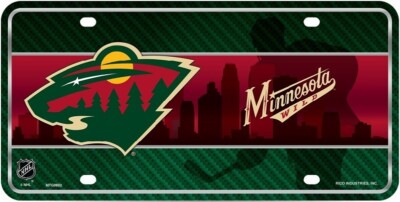 MINNESOTA WILD OFFICIALLY LICENSED NHL METAL NOVELTY LICENSE PLATE TAG ...
