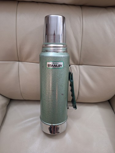 Vintage Stanley Aladdin Thermos Green Steel A-944DH 1 Quart 32oz Handle ...