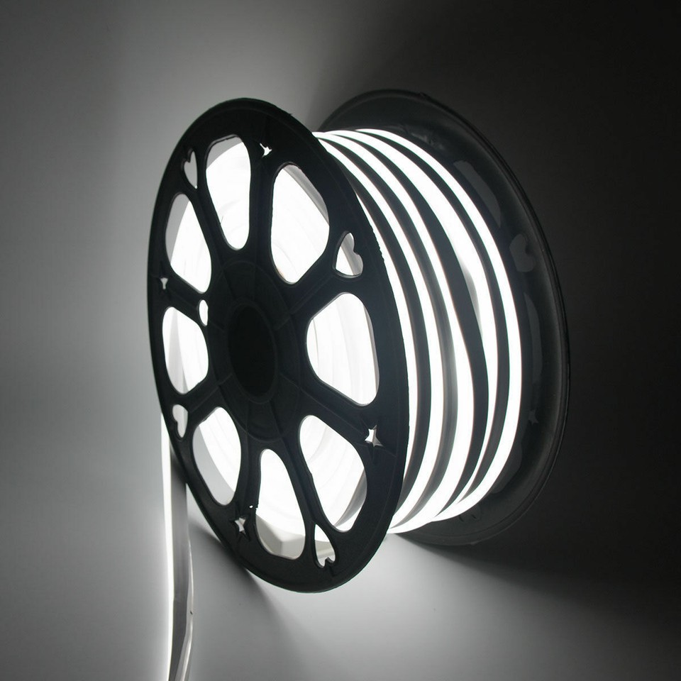 100ft LED Flex Neon Rope Light Strip Building Wedding Garden Sign Decor ...