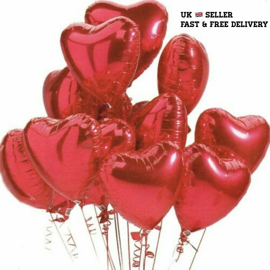 Red Heart Balloons Wedding