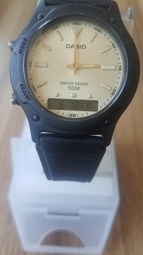 Casio Classic Yellow Analog Digital 50m Water Resistant AW49HE-9AV ...