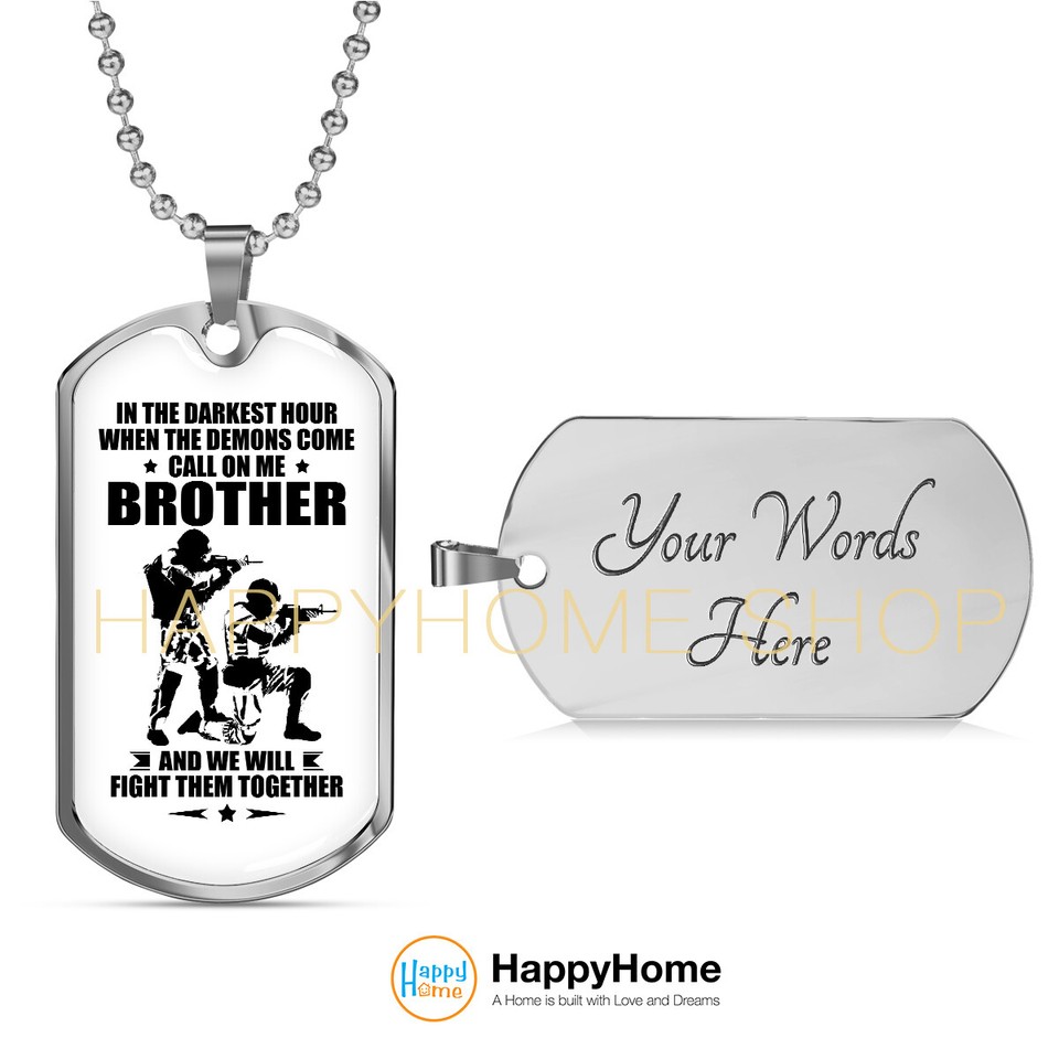 Military Dog Tag Gift for Brothers To my Brother Dog Tag Military ...