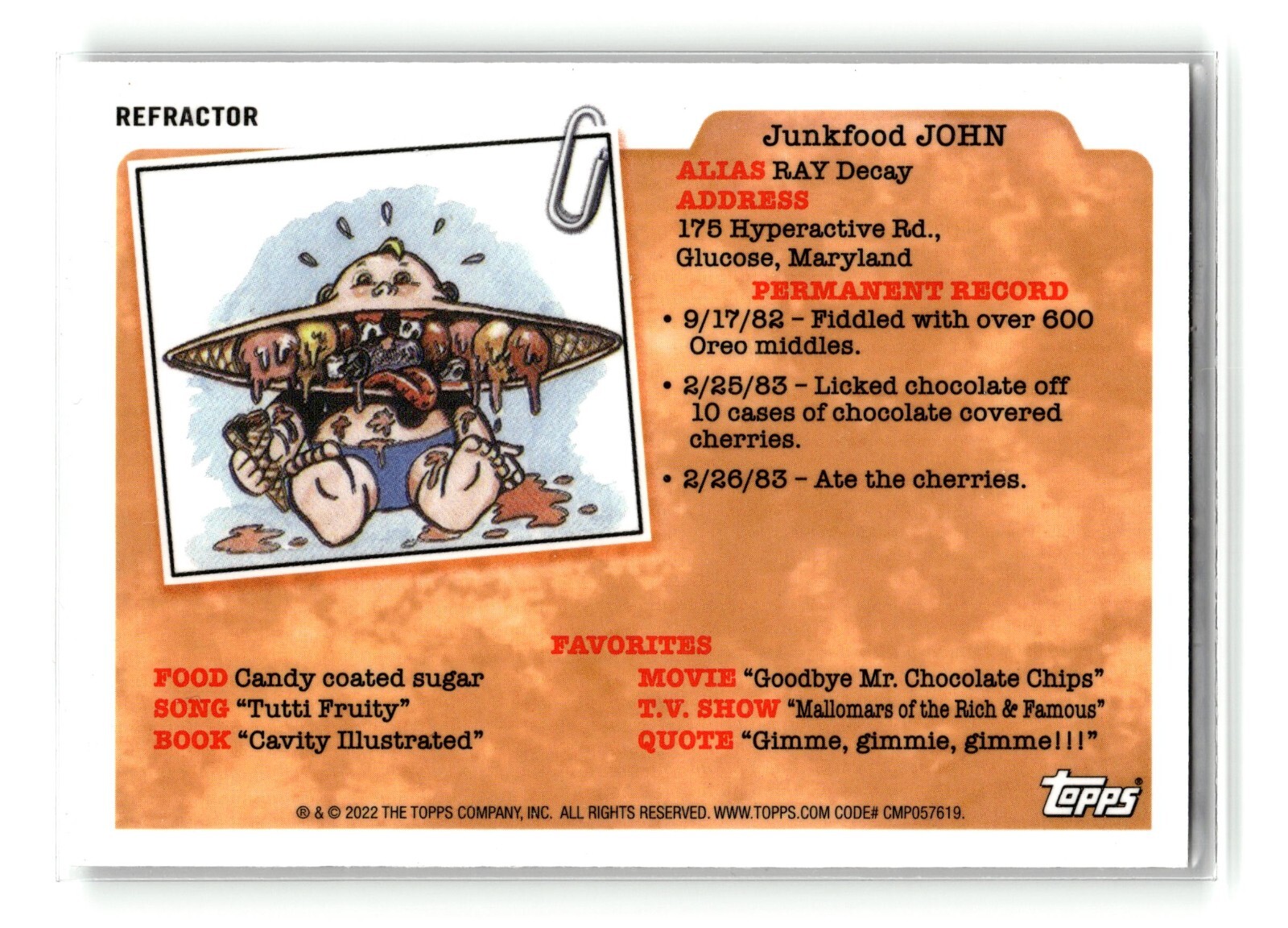 Garbage Pail Kids 195a LUCAS Mucus Chrome Series 5 | eBay