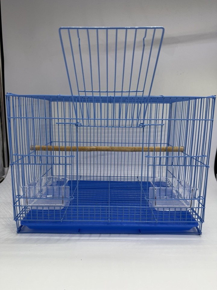 Stackable Rectangle Flight Cage Parakeet Canary Finch Bird Cage Blue ...