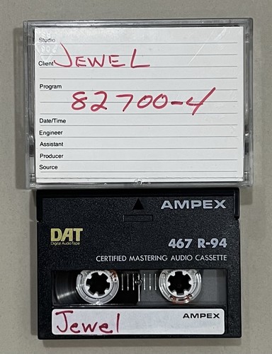 Jewel - Pieces Of You DAT Studio Mastering Cassette Tape Ultra Rare | eBay