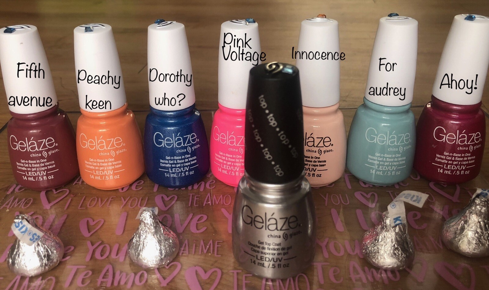 New-8pc Gelaze Gel Nail Polish -uv/led Set-Gelaze by China Glaze | eBay