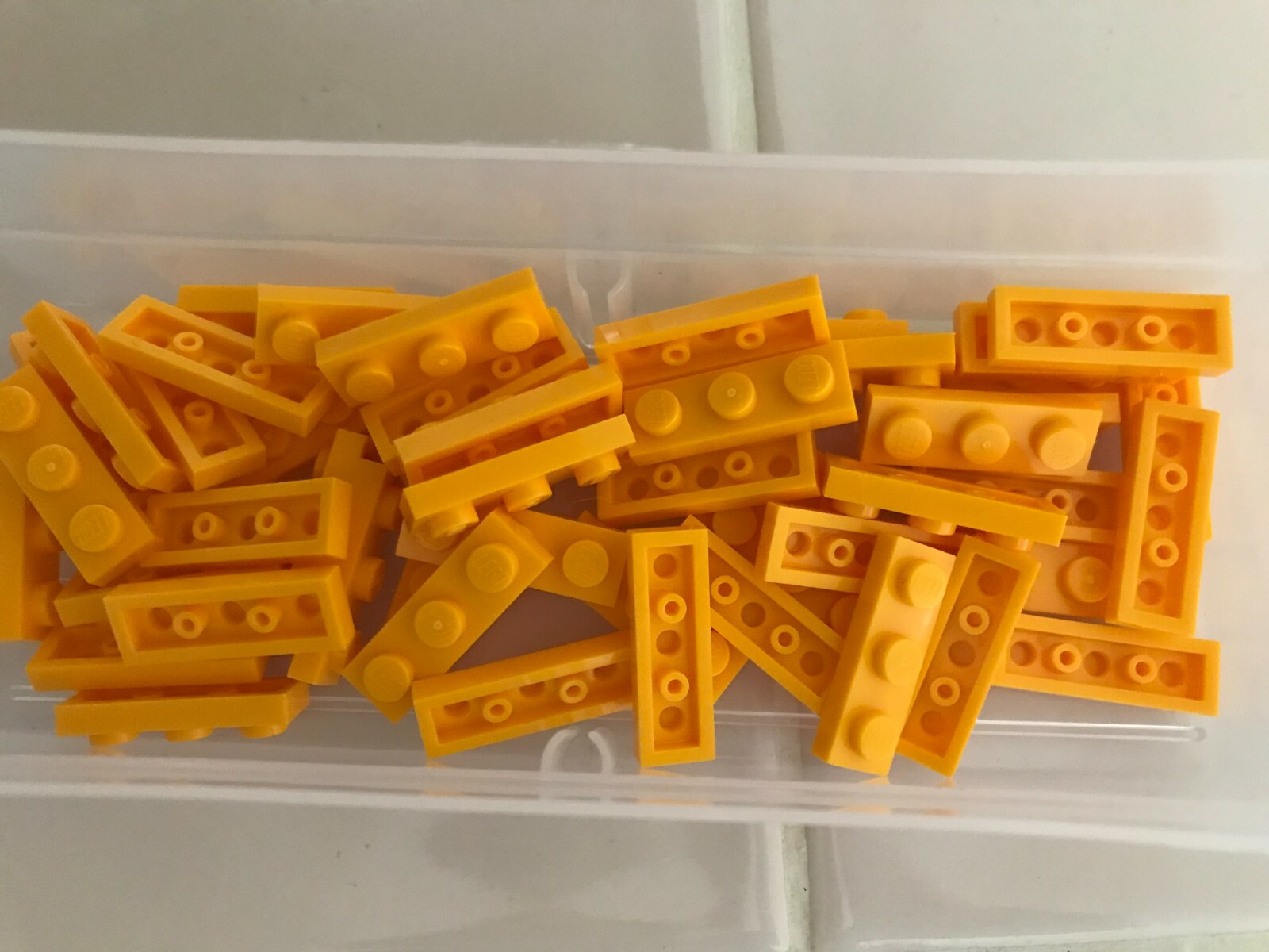 LEGO- NEW-#3623-BRIGHT LIGHT ORANGE- 1 X 3 PLATES-25 PIECES | eBay