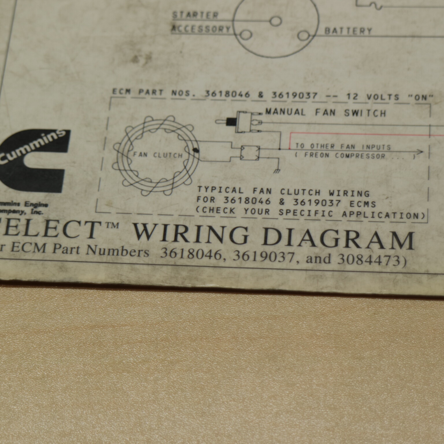 CUMMINS CELECT ECM ELECTRONIC CONTROL MODULE Electrical Schematic ...