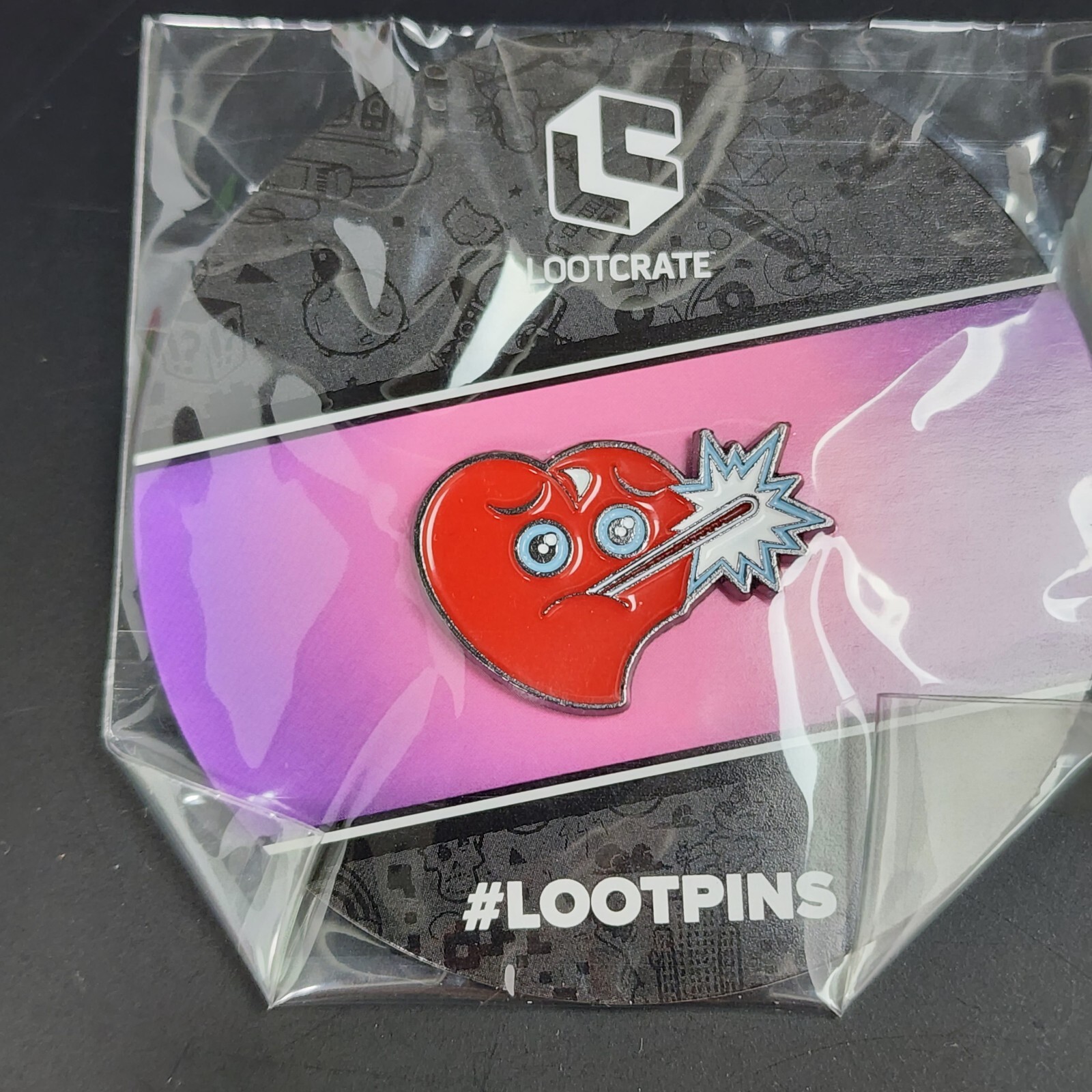 Loot Crate Heart Sick Heart Fever Pin Loot Pin | eBay
