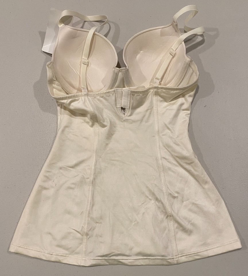 Flexees Women's Pretty Shapewear Lace Front Bustier #1956 Ivory NWT | eBay