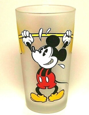 RARE Ltd Edition Retro Disney MACHO MICKEY Frosted Tumbler MICKEY MOUSE ...