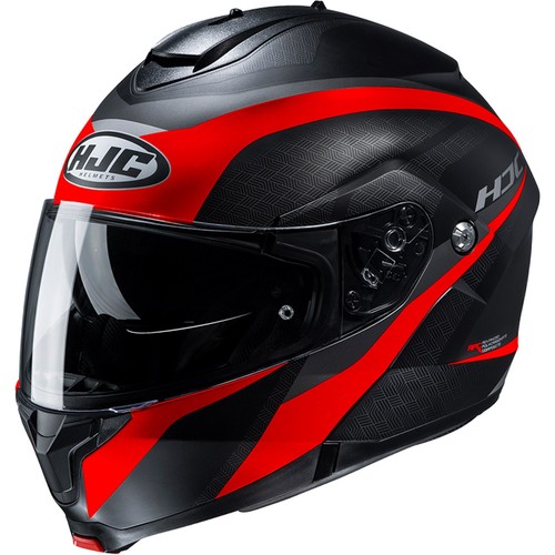 HJC C91 Taly MC1SF Size L Flip-Up Helmet Sun Visor Black-Red Matte | eBay