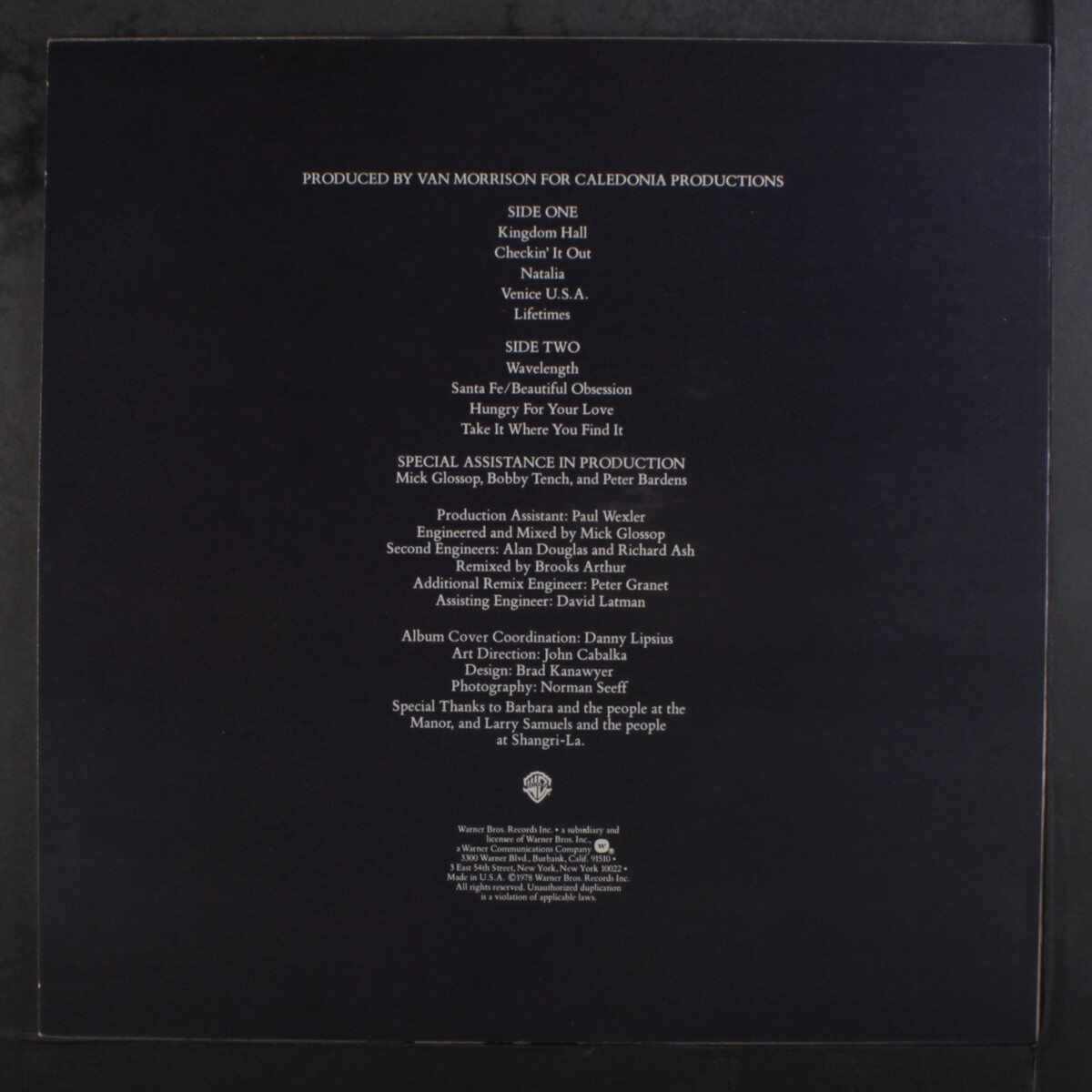 VAN MORRISON: wavelength WB 12" LP 33 RPM | eBay