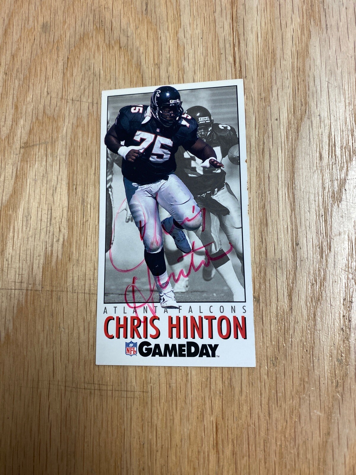 1992 NFL Game Day Chris Hinton Atlanta Falcons Autographed Card | eBay