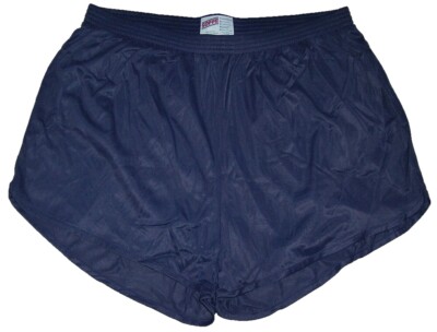 Navy Blue Nylon Soffe Ranger Panties Silkies Running Track Shorts - Men ...