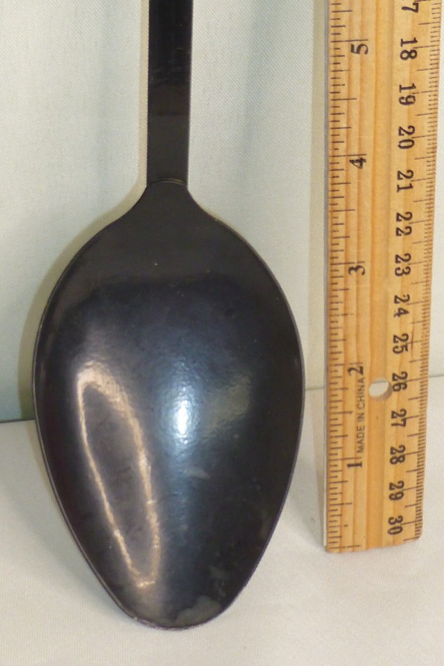 Older ECKO All Black Spoon Cooking Serving Hard Plastic Handle Metal ...