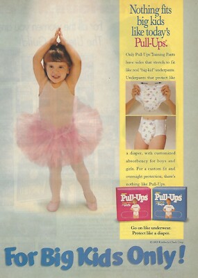 1993 Huggies Pull-Ups Diapers Big Kids Training Pants vtg PRINT AD ...