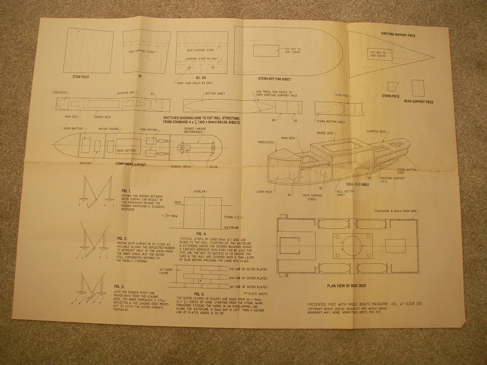 Model Boats plans of the SS Escondido a freelance cargo liner LOA 30 ...