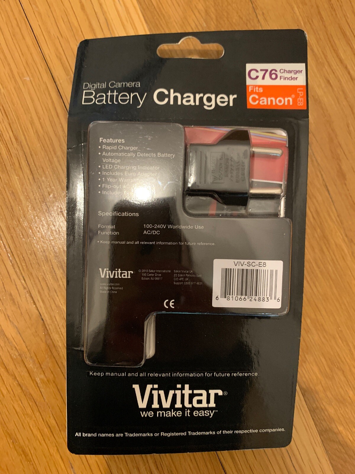 Vivitar C76 Charger Digital Camera Battery Charger fits Canon LP-E8 NIP ...