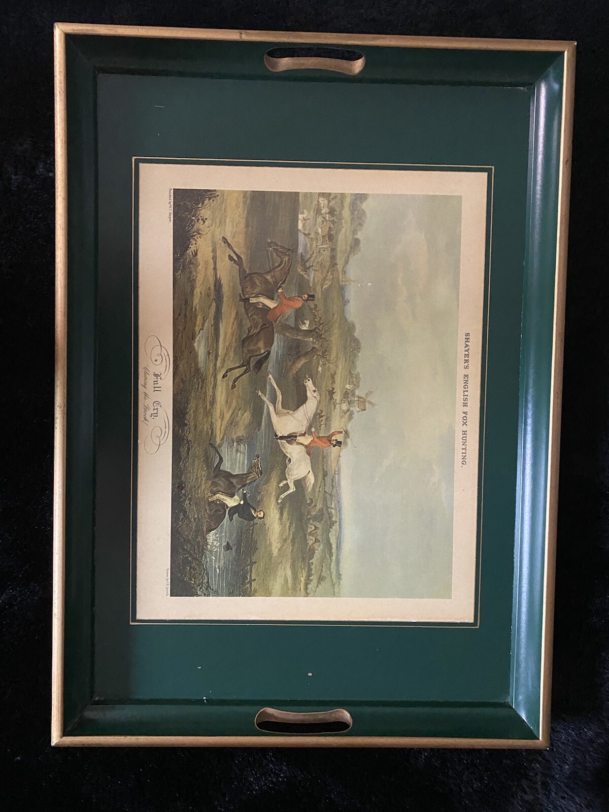 Shayer's English Fox Hunting: Drawing Serving Tray Fall Cry Vintage W.J ...