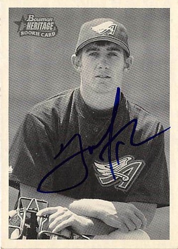 Jeff Mathis autographed baseball card 2001 Topps Bowman Heritage #330 ...