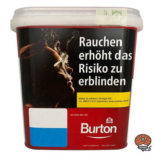 3x Burton Red Volumentabak Stopftabak XXXL Eimer 300g, 1600 Hülsen ...