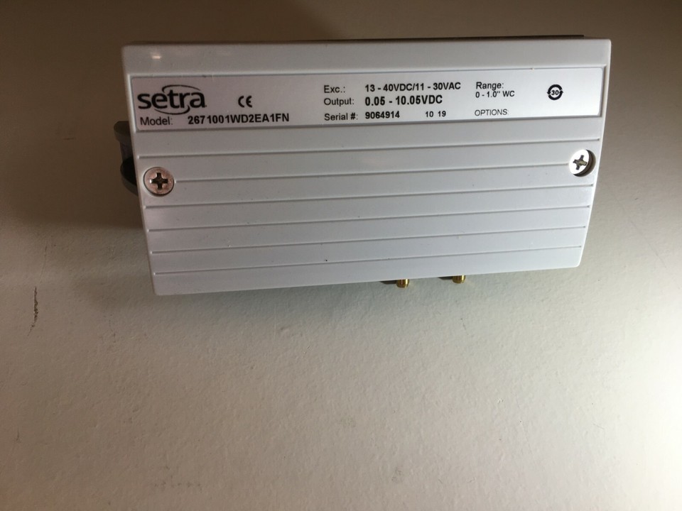SETRA - MODEL 267-100IWD2EA1FN PRESSURE TRADUCER SENSE | eBay
