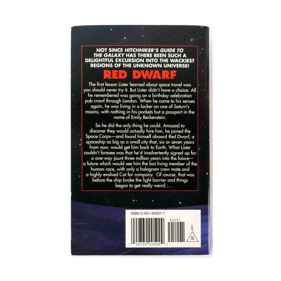 ROC Novel Red Dwarf - Infinity Welcomes Careful Drivers VG+ | eBay