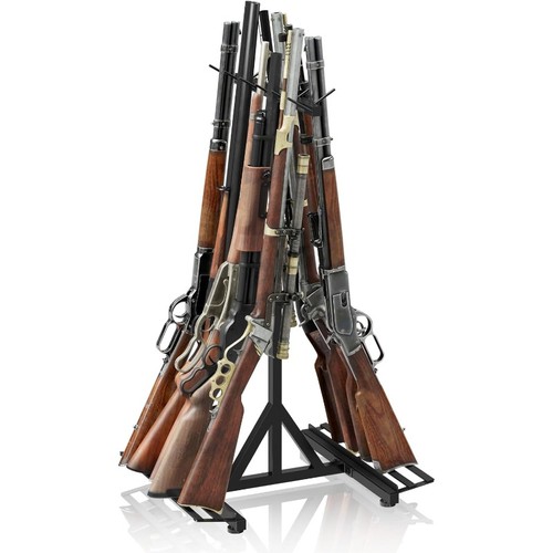 9 Gun Rifle Rack, Heavy Duty Gun Rack Stand with 4 Adjustable Feet for ...