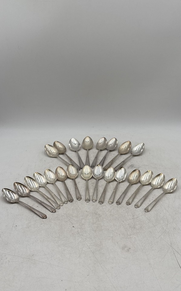 Oneida Tudor Pattern Spoons Forks And Knives Serving Silverware 44 ...