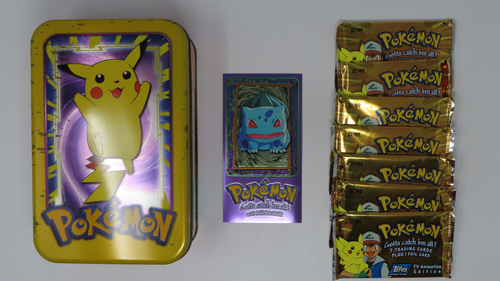 1999 Topps Pokémon TV Animation Edition 7 Trading Card Packs w tin NEW ...