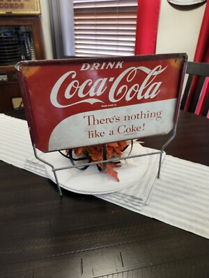 Original Vintage Metal COCA-COLA topper sign for store display rack | eBay