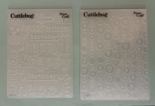 Cuttlebug Provo Craft Embossing Folder SPOTS & DOTS Circles or HAPPY ...