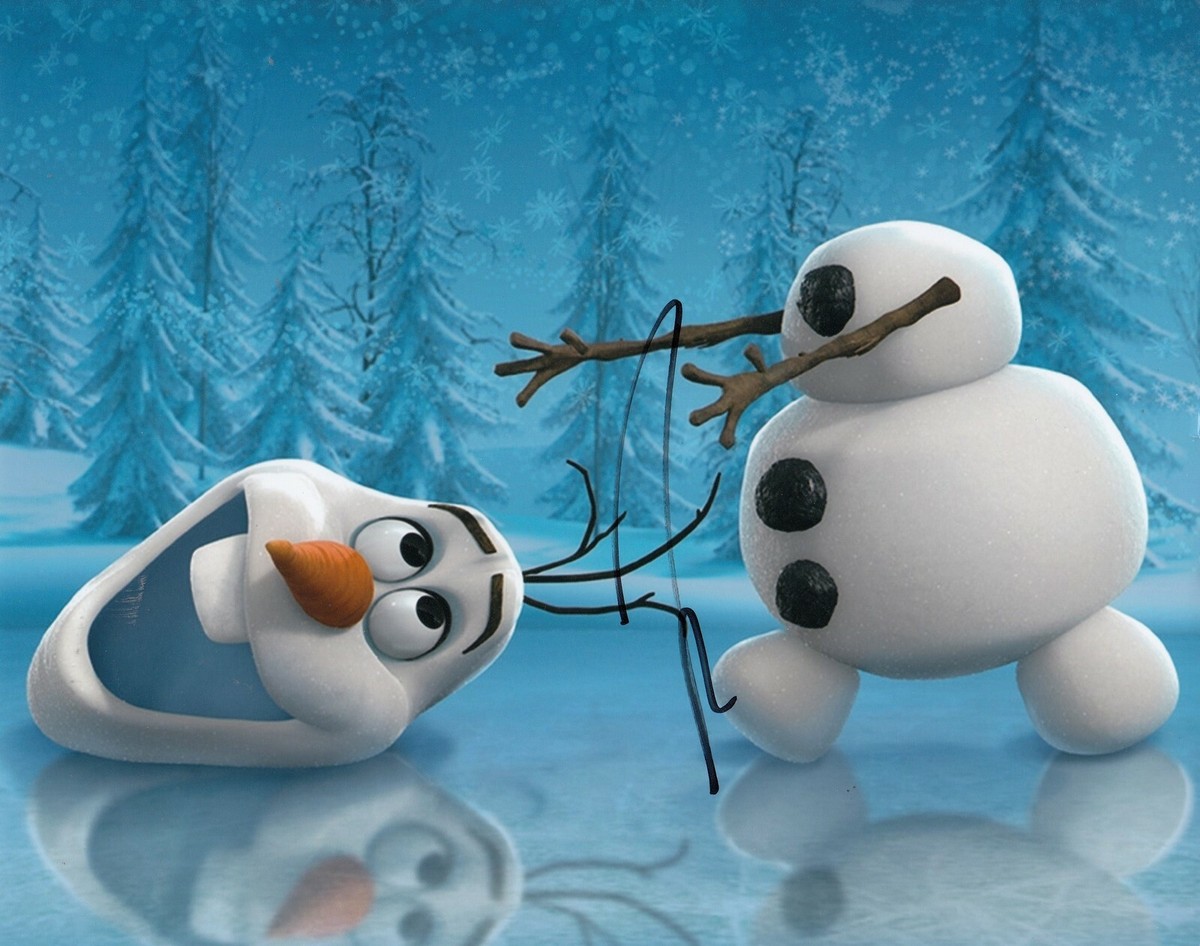 Josh Gad Olaf Josh Gad Disney Signed Autographed Frozen Olaf 22x34