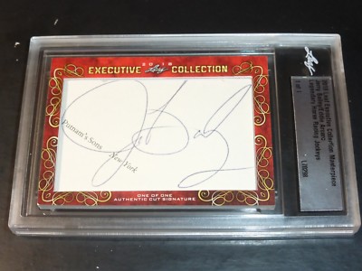 JERRY BAILEY~EDDIE ARCARO JOCKEYS DOUBLE-SIDED CUT #D 1/1 AUTO SIGNED ...