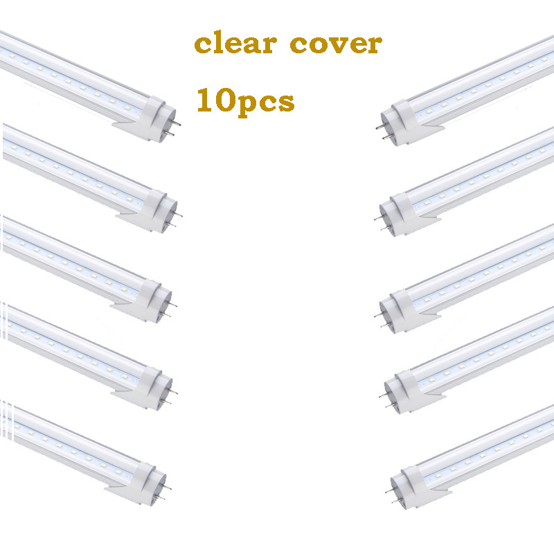 25pcs Clear Cover G13 4ft 18W T8 T12 LED Tube Lights 40W Fluorescent ...
