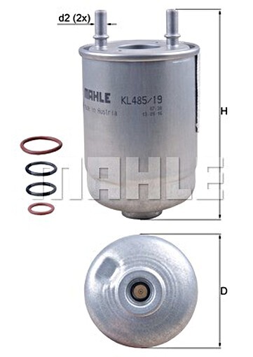 MAHLE Fuel Filter For RENAULT Fluence Grand Scenic III Megane Cc ...