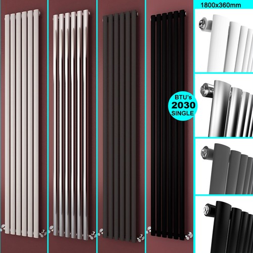 Oval Column Designer Radiator Mirror Horizontal Vertical Central ...