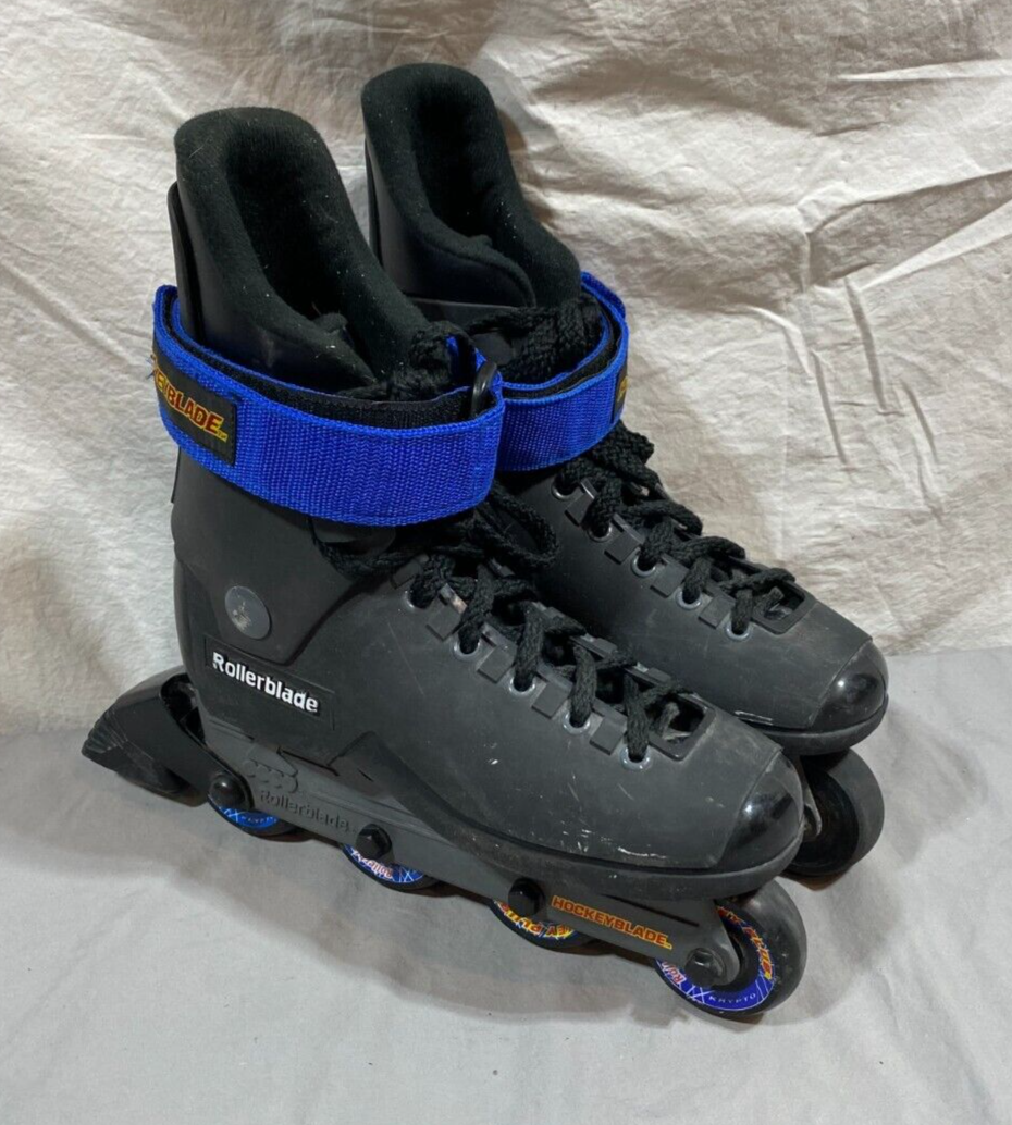 RARE Vintage Rollerblade Hockyblade Inline Skates +Ankle Straps US Men ...