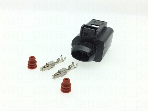 1J0973772 2 Pins Plug Flat Contact Housing Mating Connector for VAG VW ...